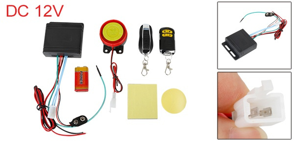 1 Set Motorcycle Scooter Bike Alarm System Engine Start Anti-theft ...