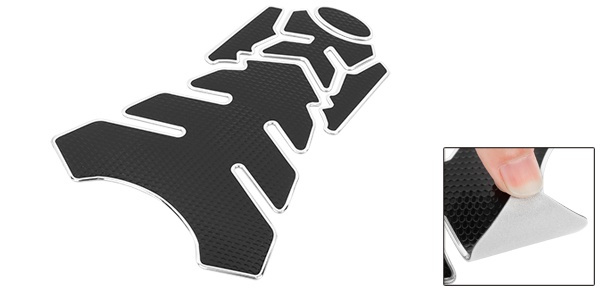 Universal Motorbike Gas Oil Fuel Tank Protector PVC Rubber Pad Emblem ...