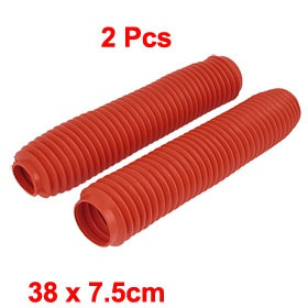 Pair 38cm Long Front Fork Cover Shock Absorber Dust Rubber Cover Red | Wish