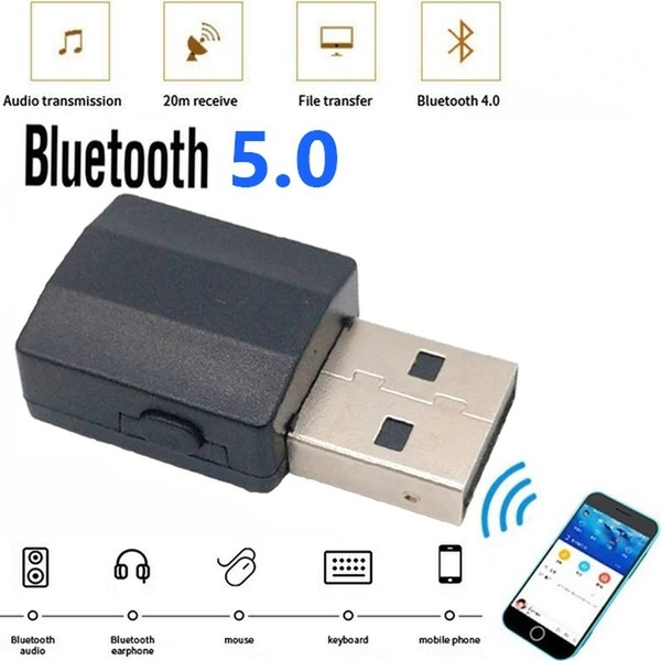 2 In 1 USB Bluetooth Transmitter Receiver 3.5mm Wireless A2DP Stereo ...