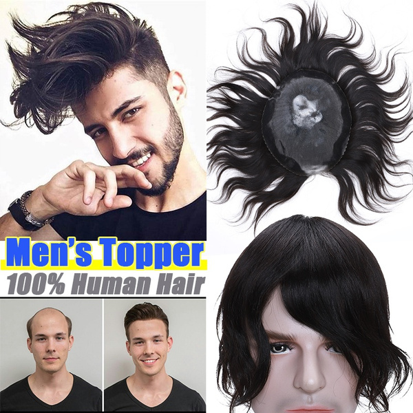 Human Hair Toppers For Men No Trouble Of Hair Loss With Topper Natural ...