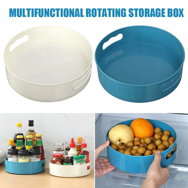 Multifunctional Kitchen Corner Turntable Non Slip Rotating Storage Box ...