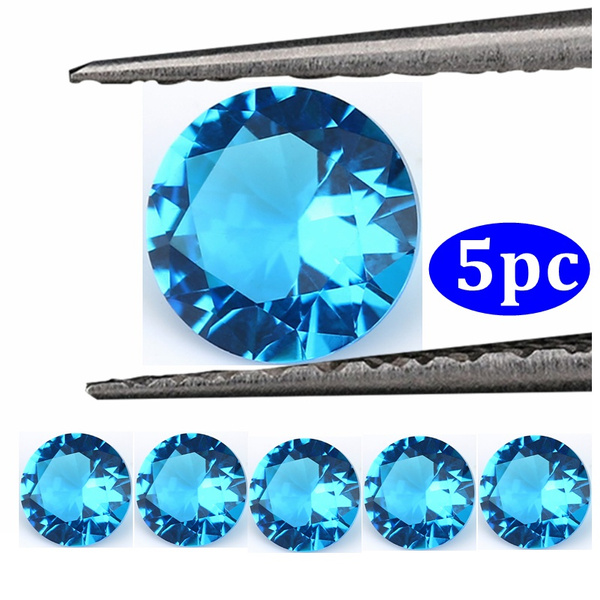 Natural 5 Pcs Beautiful Unheated Sea Blue Diamond 11×11mm Sapphire ...