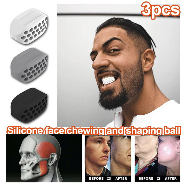 3pcs Jaw Exerciser Ball Food Grade Silicone Chewing Device Jaw ...