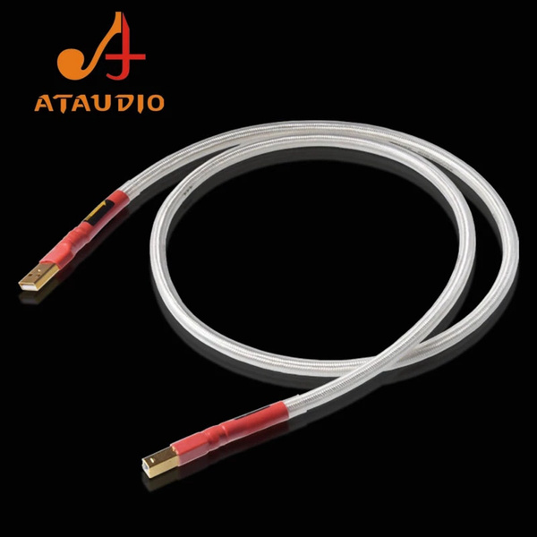 ATAUDIO Silver-plated QED Hifi usb Cable High Quality Type A to B DAC ...