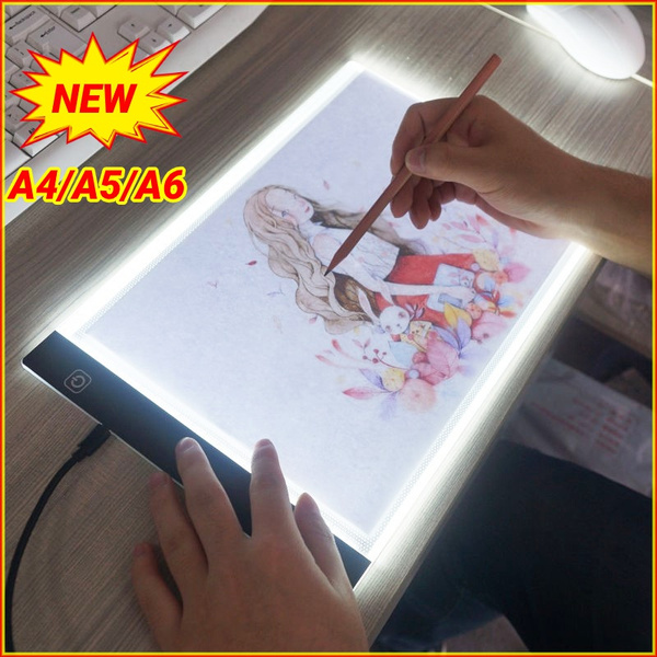 A4/A5/A6 Size Ultra-Thin Portable LED Light Box Tracer 7500K White LED ...
