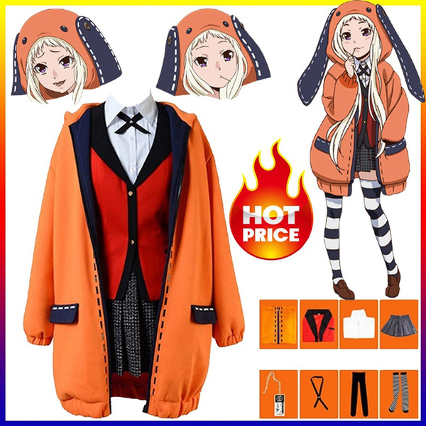 Anime Kakegurui Compulsive Gambler Cosplay Costume Runa Yomozuki ...