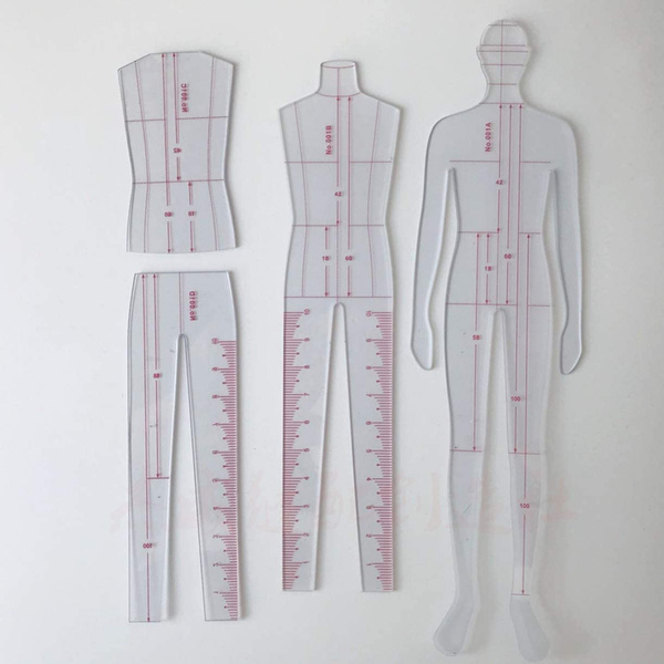1Set (Man) French Curve Template Ruler Set Drawing Human Dynamic ...