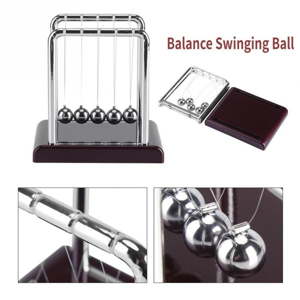 Balance Balls Toy Steel Balance Swinging Magnetic Ball Cradle Physics ...