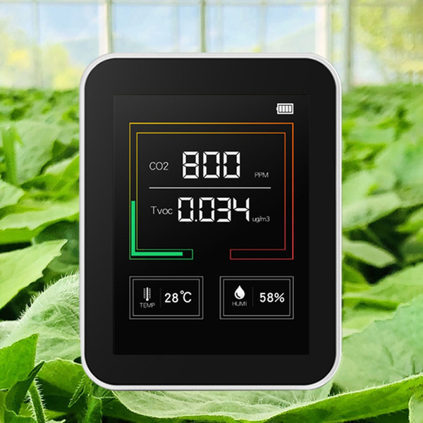 CO2 meter Dector monitor Air Quality Monitor CO2 TVOC Temperature ...