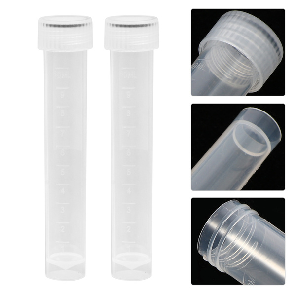 30 Plastic Test Tubes with Lids Clear Plastic Vials Sample Tubes for ...