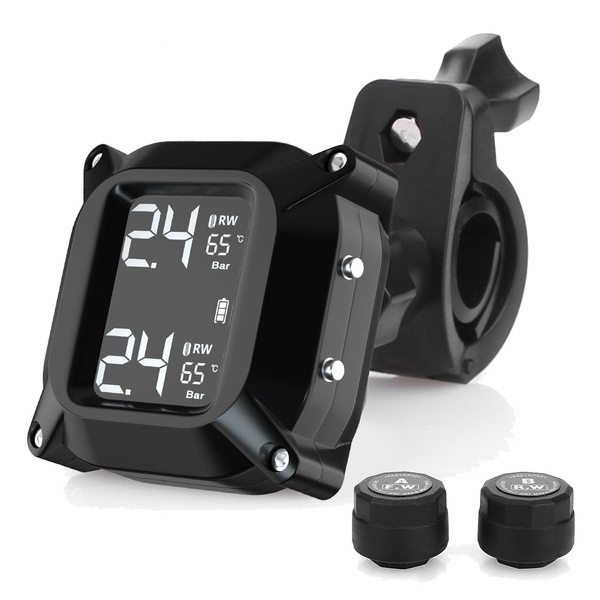 Motorcycle Tpms Tire Pressure Wireless Monitor External Pressure