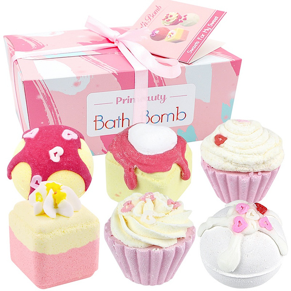 6 Colors Cake Explosion Bath Ball Bubble Salt Bath Ball Set Foot Spa ...