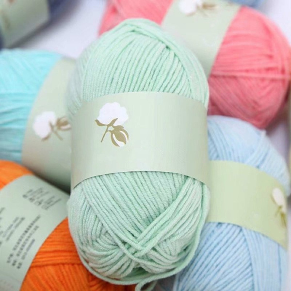 Soft Knitting Combed Cotton Wool Yarn Warm Baby Sweater Scarf Crochet ...