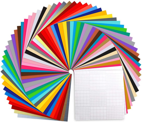 Vinyl Sheets, 40 Permanent Adhesive Backed Vinyl Sheets Set, 30 Vinyl ...