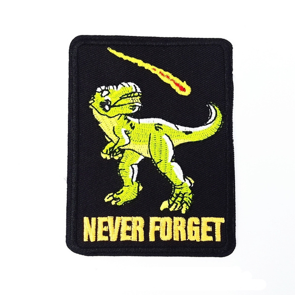 "Dinosaur Never Forget" Asteroid & Tyrannosaurus Rex Humor - Iron on ...