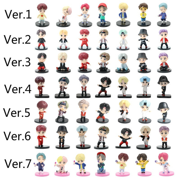 7pc/set Kpop Bts Pop -Up Store House of Bts Mini Figure Doll Set Tiny ...
