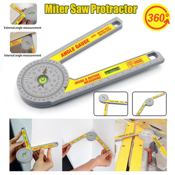 360 Degree Miter Saw Protractor with Leveling Bubble High Accuracy ...