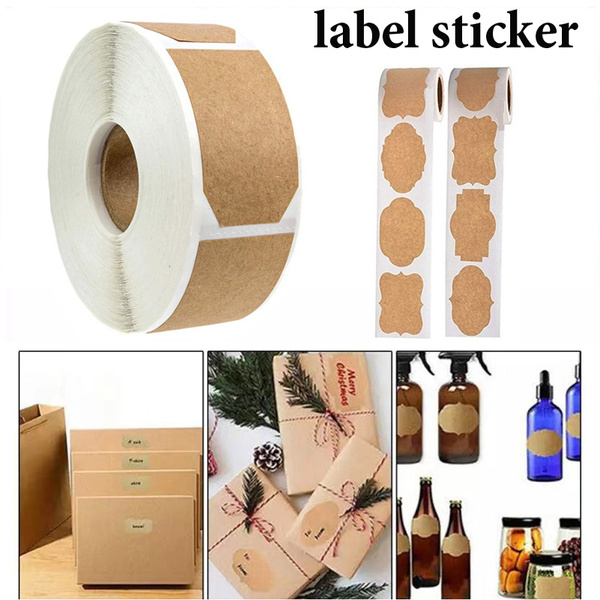 1Roll 300pcs Label Sticker Handmade Craft Paper Tags Blank Wedding ...