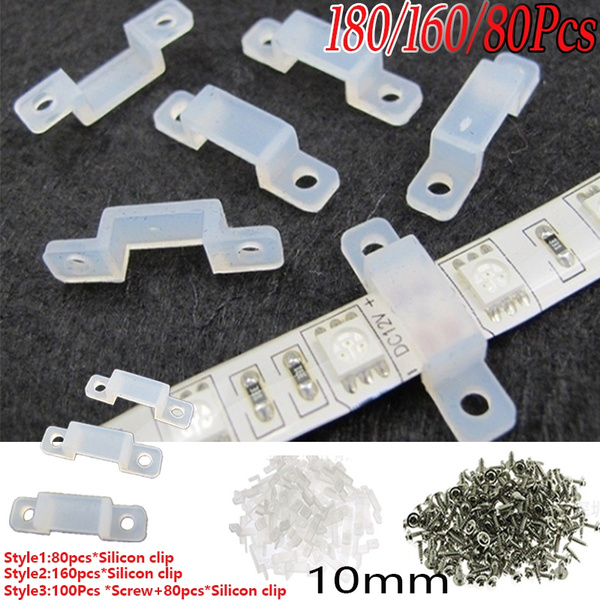 80/160/180Pcs LED Strip Light Fastener Plastic Clip for Fix 5050/5630 ...