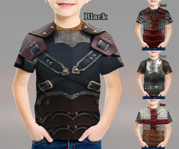 Newest Funny Armor 3D Print Kids T-shirt Cartoon Boys Girls Short ...