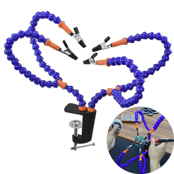 Plastic Table Clamp Soldering Iron Holder PCB Fixture Helping Hands ...