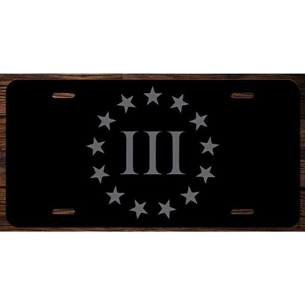 LMYUHONG 3 Percenter 2nd Amendment Vanity Front License Plate Tag ...