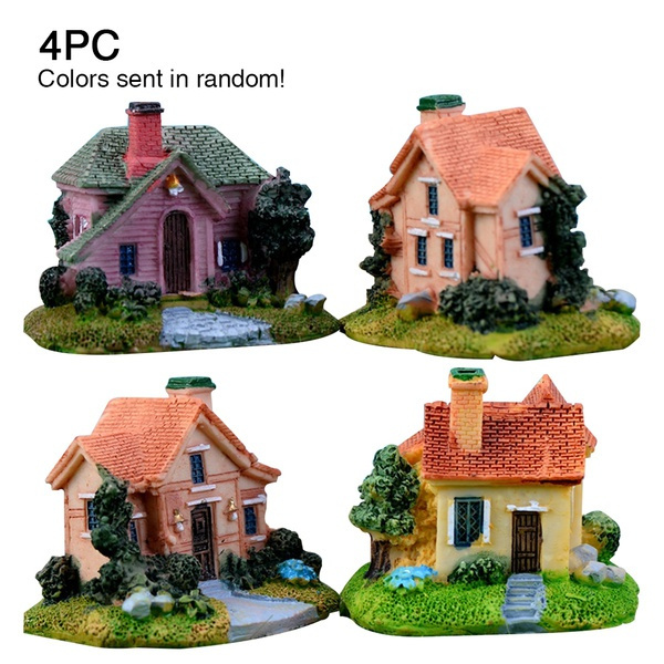 Home Resin Crafts Non-toxic Miniature House Terrarium Container ...