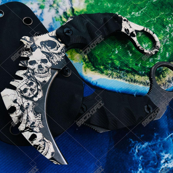 VERY STURDY D2 Fixed Blade Defense Knife G10 Handle Military Tactical ...