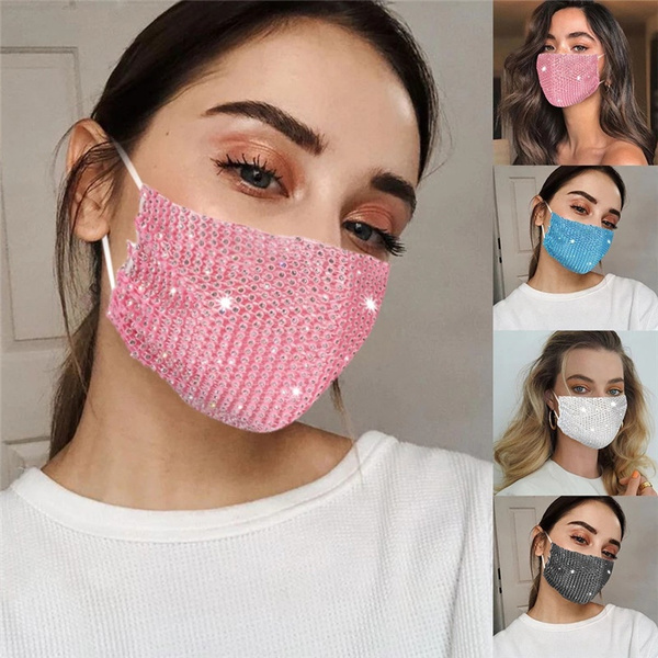 Unisex Sexy Glitter Rhinestone Funny Mask 1 Pc Diamond Crytal Decor ...