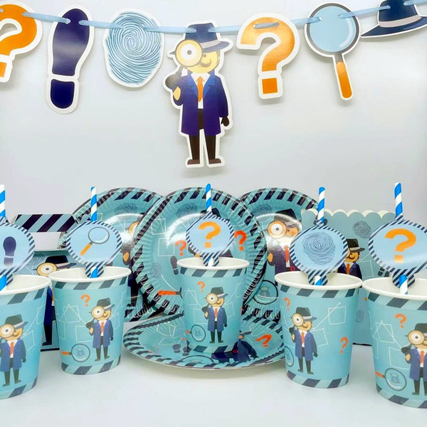 Detective Secret Agent Theme Party Decorations For Kids Birthday ...