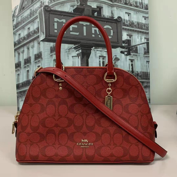 COACH 2558 KATY SATCHEL IN SIGNATURE CANVAS 1941 RED | Wish