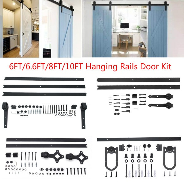 6FT/6.6FT/8FT/10FT Arrow Shape Hanging Rails Moving Door Wooden Door ...