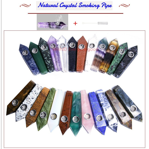 (1pc) Handmade Crystal Pipe Natural Quartz Smoking Pipe Crystal Stone ...