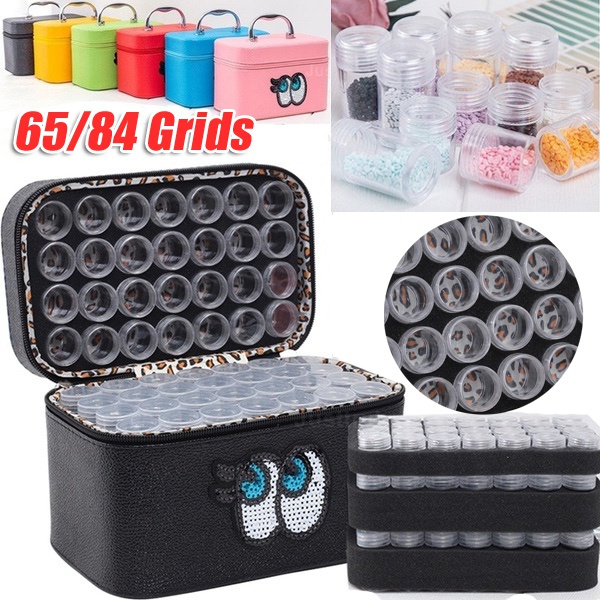 NEW 65/84 Grids Diamond Painting Accessories Storage Box Rhinestones ...