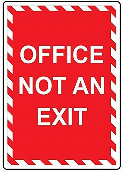 Personalized Design of tin Sign Office Not an Exit Sign Wall Decor Beer ...