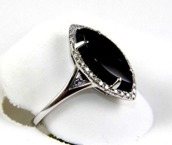 Gorgeous Ring Angel Wedding Band Charming Black Sapphire Jewelry Casual ...