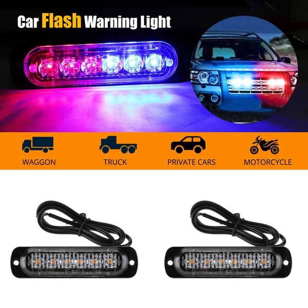 Emergency Strobe Lights Universal 6LED 18W Emergency Warning Light Turn ...