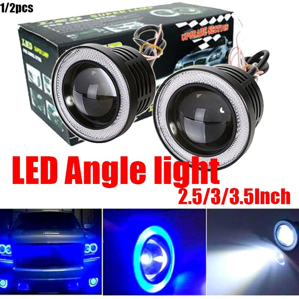 2Pcs/1Pc Car Universal Modification LED Angel Eye Fog Lamp Assembly ...