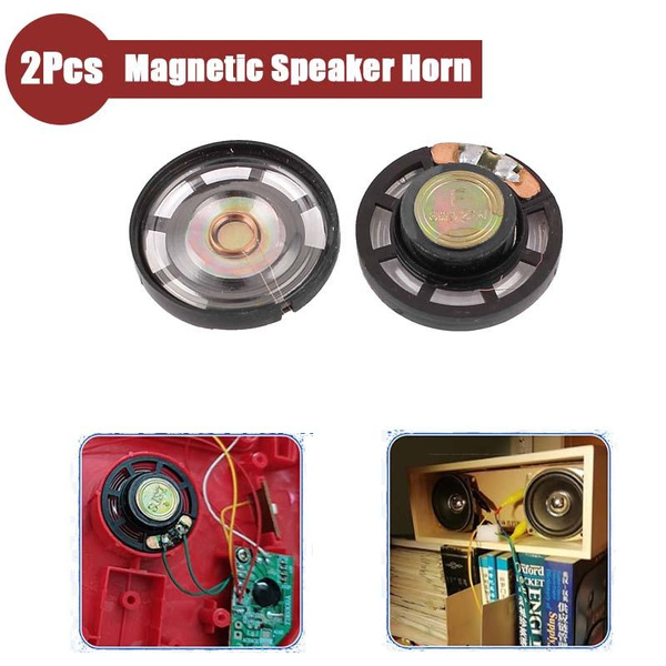 2Pcs 8 Ohm 0.25W 27mm Dia External Magnet Mini Loudspeaker Speaker Horn ...