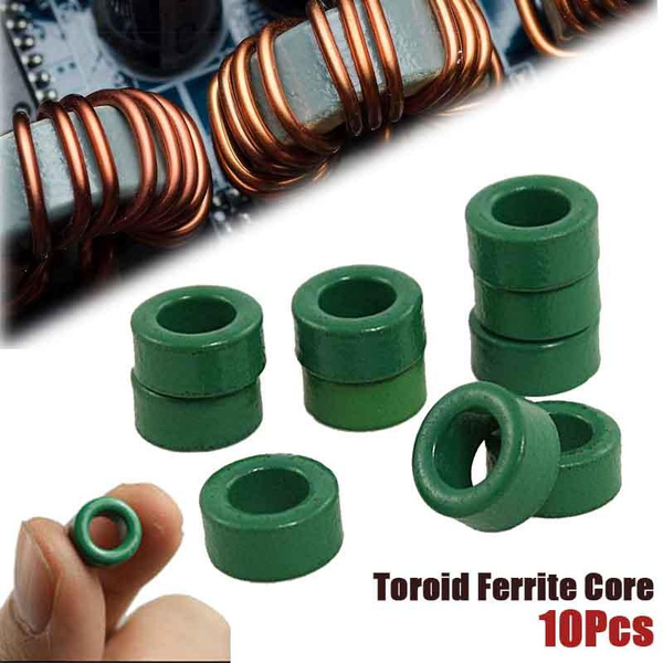 10 Pcs Inductor Coils Green Toroid Ferrite Cores 10mm x 6mm x 5mm | Wish