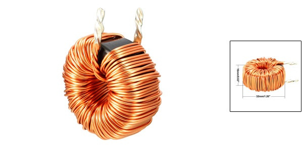 1Pcs Vertical Toroid Magnetic Inductor Monolayer Wire Wind Wound 100uH ...