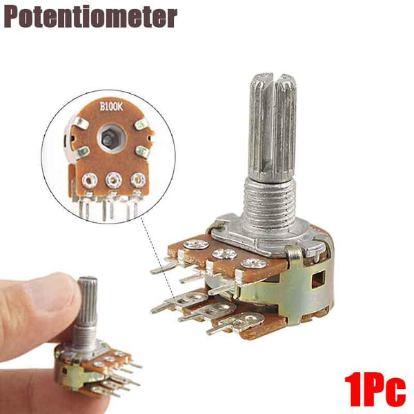 100K ohm B100K Linear Dual Rotary Taper Potentiometer Pot 10% Tolerance ...