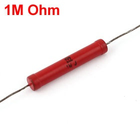 High Voltage 9mm x 50mm 1M Ohm 5% Tolerance Glass Glaze Film Resistor ...