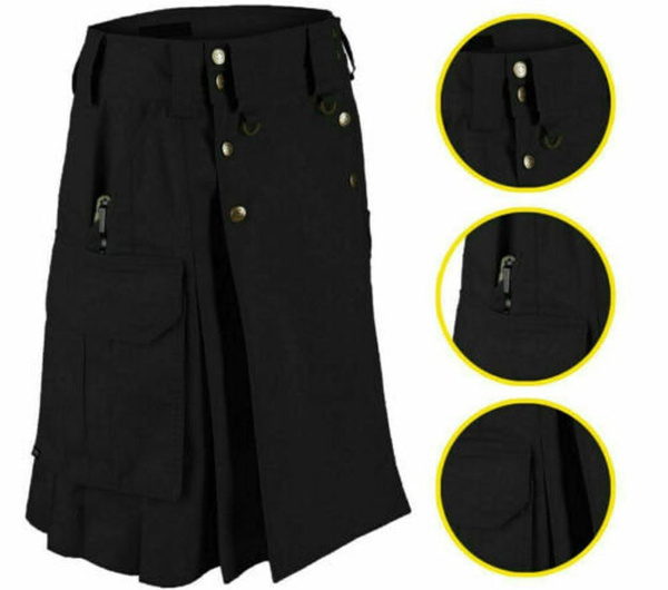 New Scottish Fashion Black Tactical Men's Combat Cargo Black Uniform ...