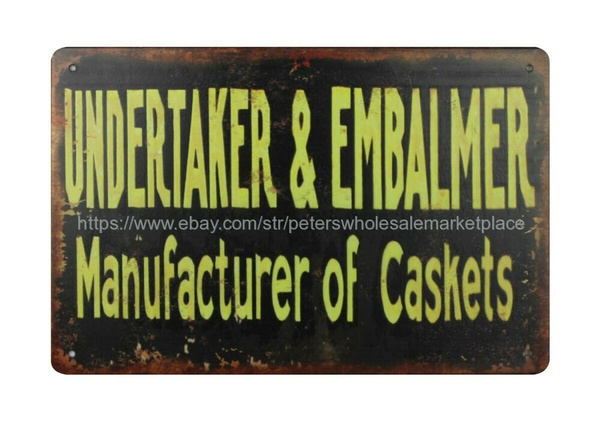 reproductions Undertaker and Embalmer Manufacturer of Caskets metal tin ...