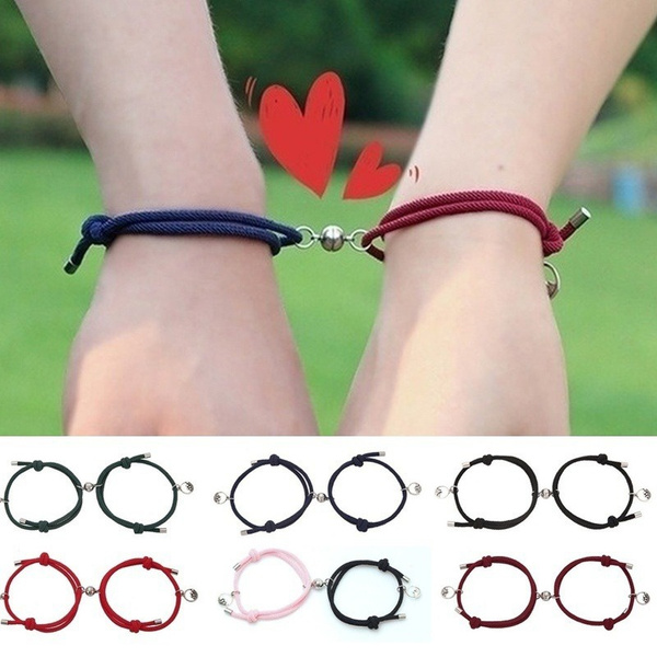 Anniversary Gift A Pair of Chain Couple Bracelets Eternal Couple ...