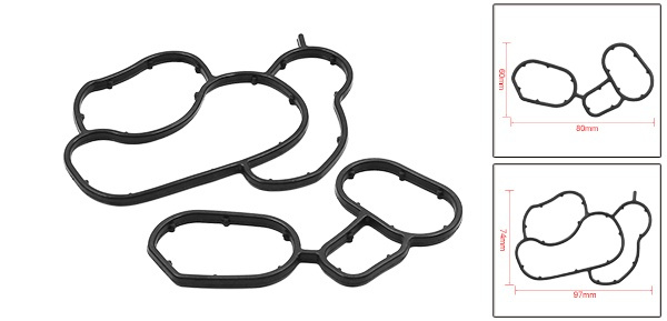 Engine Oil Filter Cooler Housing Gasket Seal Set for BMW 11427508970 ...