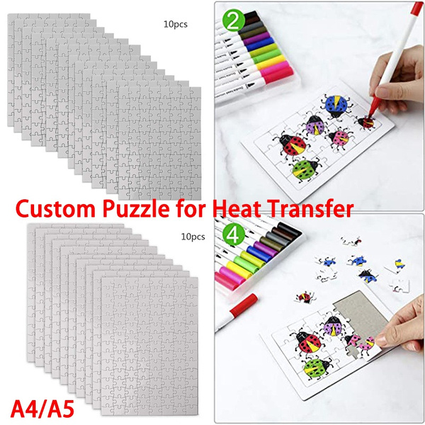 10 Packs Handmade Jigsaw Puzzles A4 A5 Sublimation Blanks Puzzles DIY ...