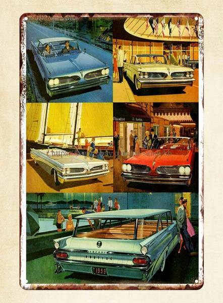 Five New Ways To Go Wide-Tracking! 1959 Pontiac metal tin sign tin ...